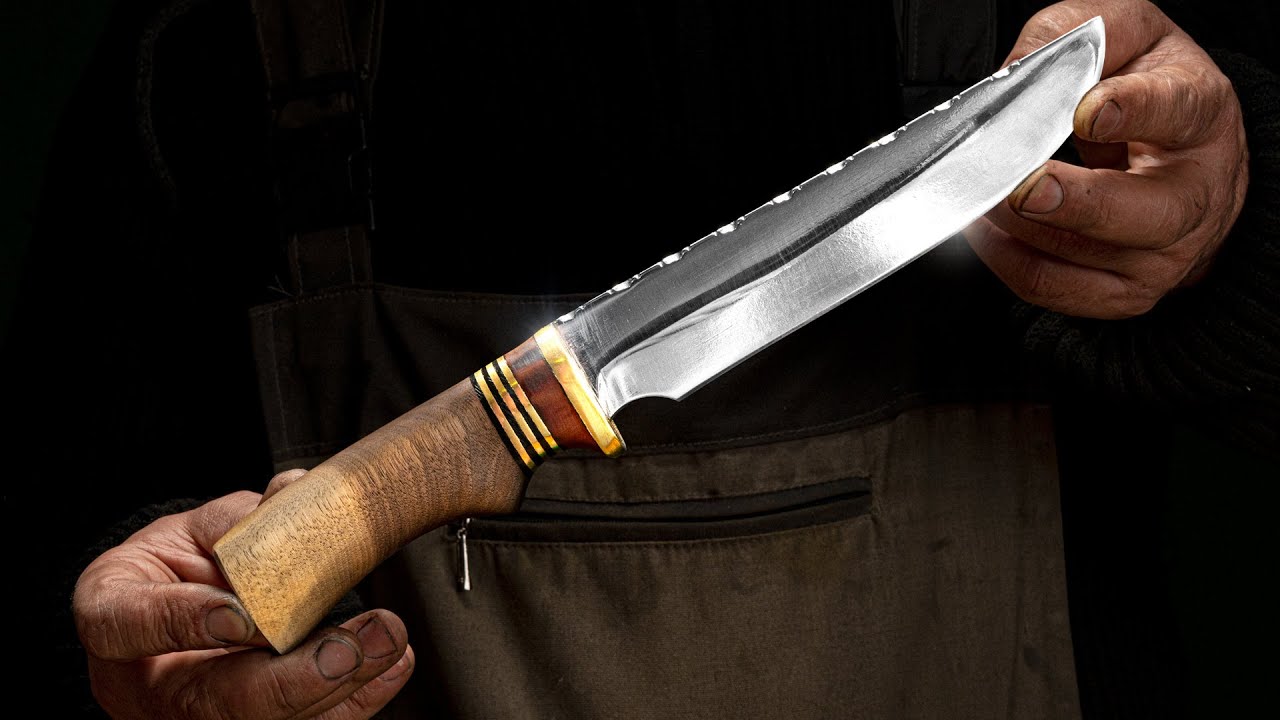 A handmade knife of a real master of his craft! Creating a hunting ...
