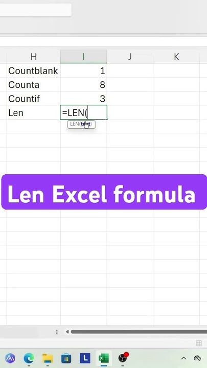 learn how to use Len excel formula - YouTube