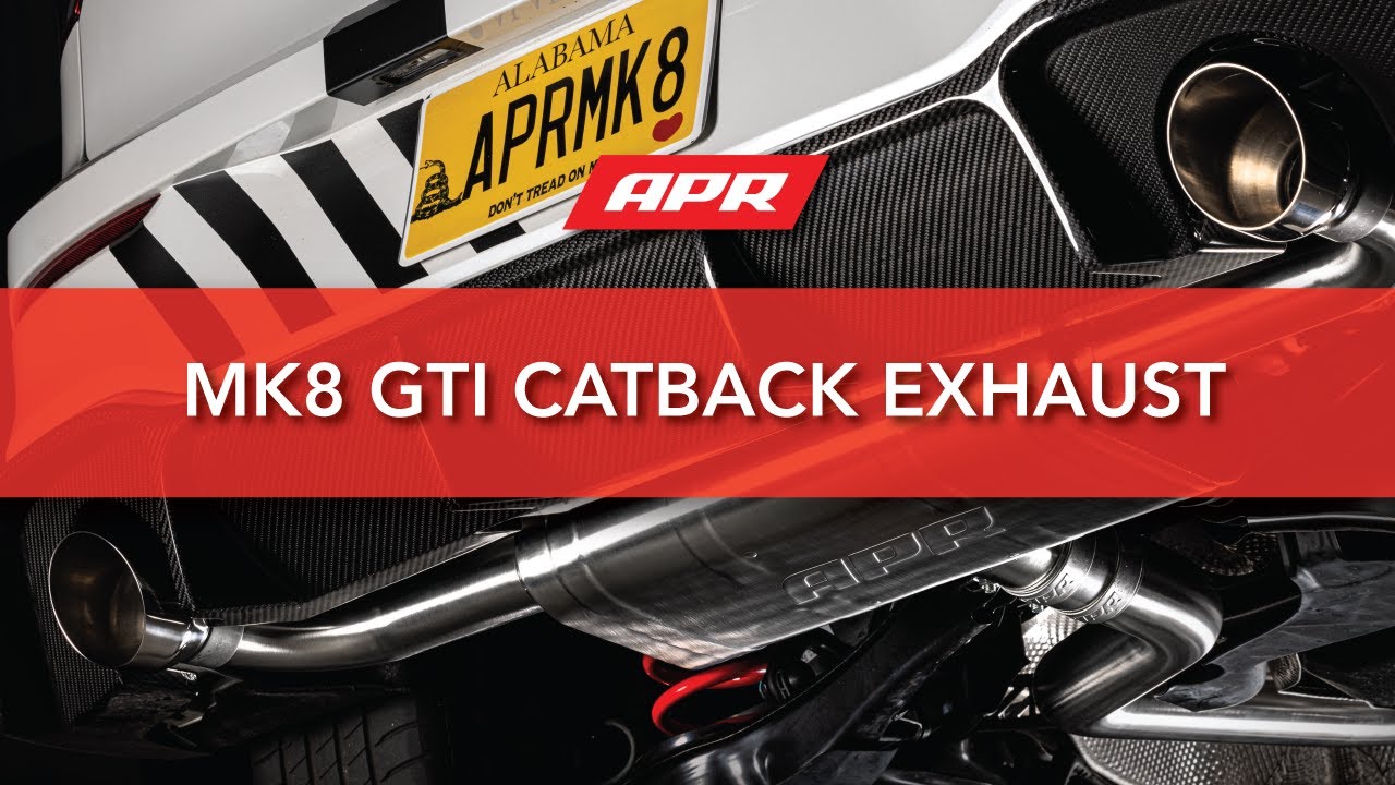 APR MK8 GTI Catback Exhaust System - YouTube