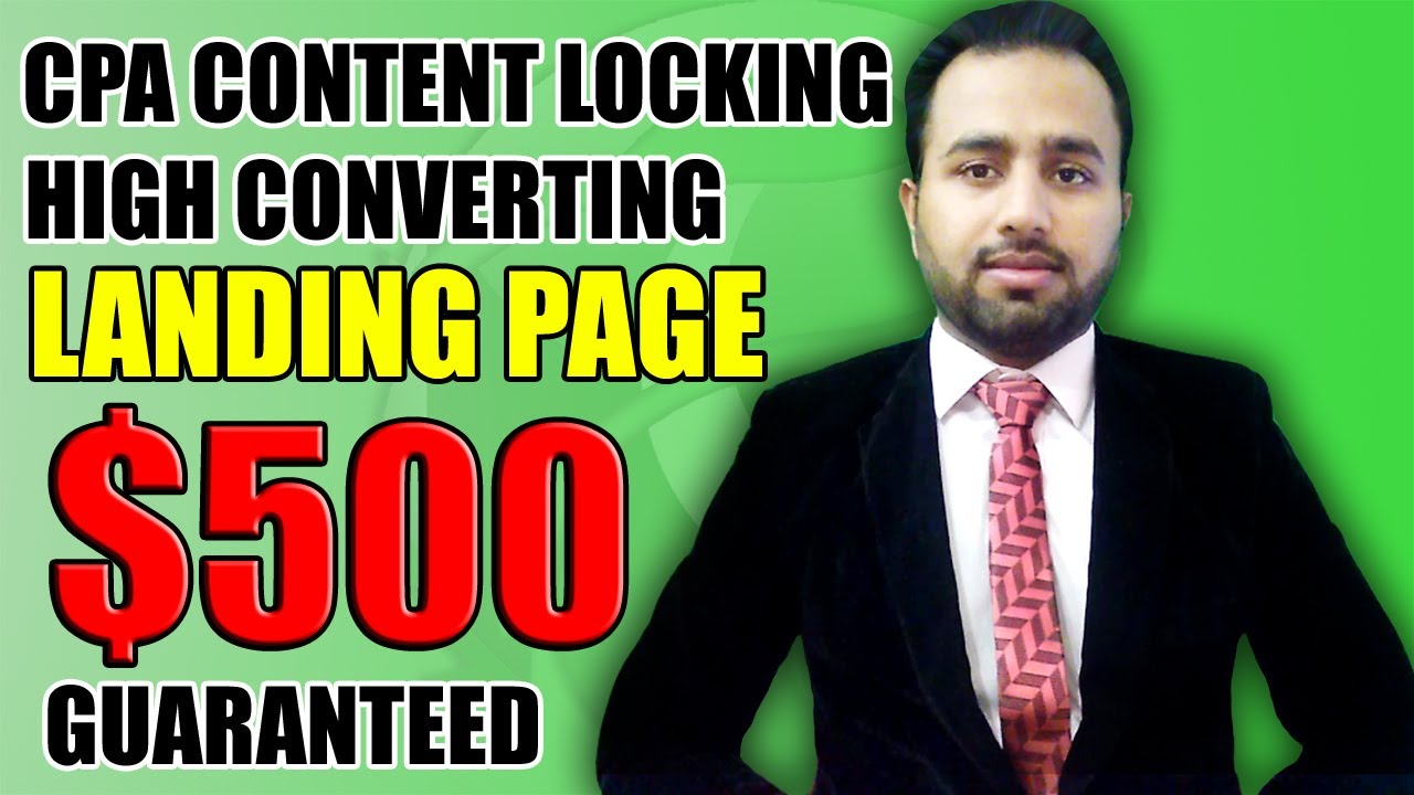 CPA Content Locking Tutorial high converting landing page - YouTube