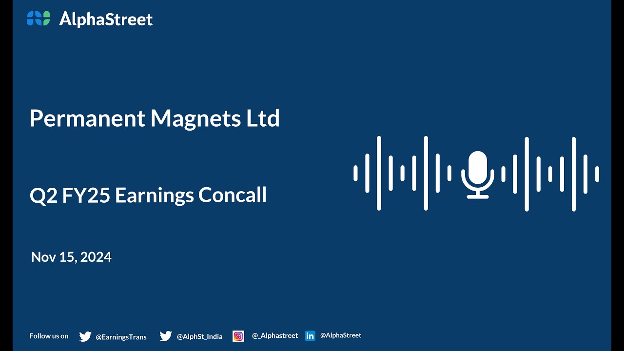 Permanent Magnets Ltd Q2 FY2024-25 Earnings Conference Call - YouTube