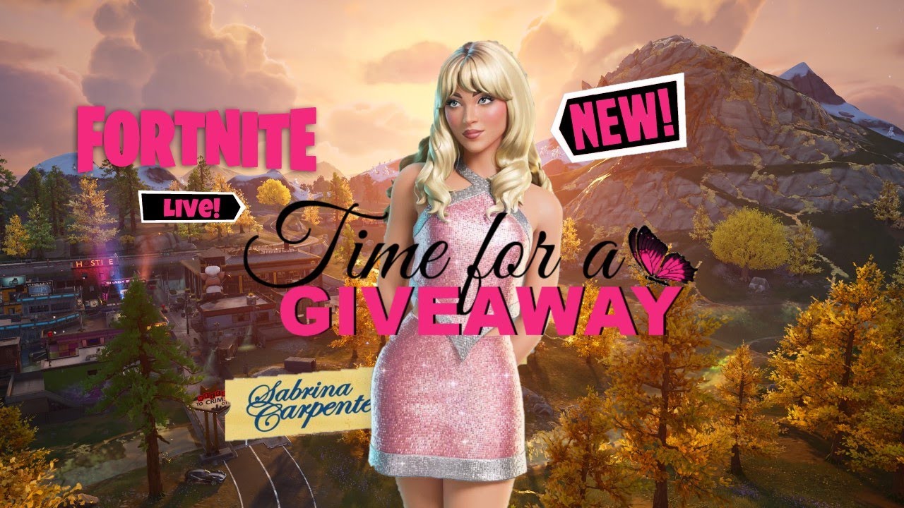 🔴 FORTNITE LIVE - GIVEAWAY TODAY & SABRINA ICON SKIN IN SHOP *New ...