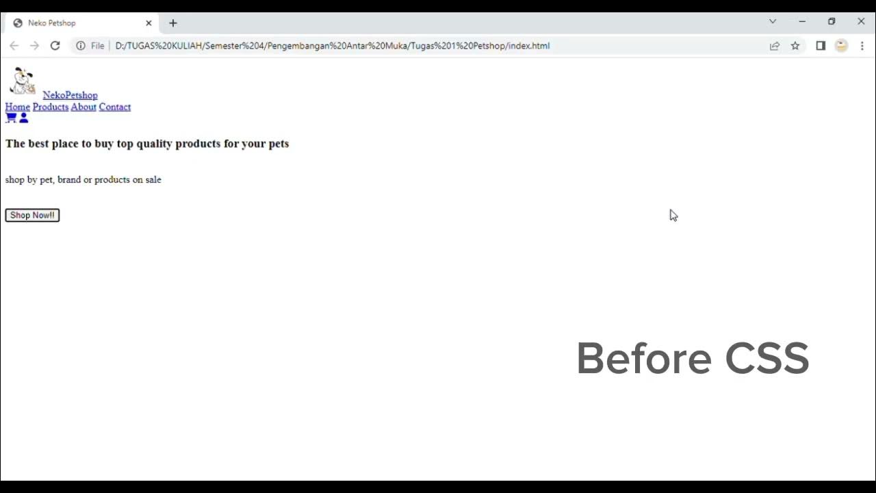 Belajar Membuat Website Sederhana Html And Css Youtube