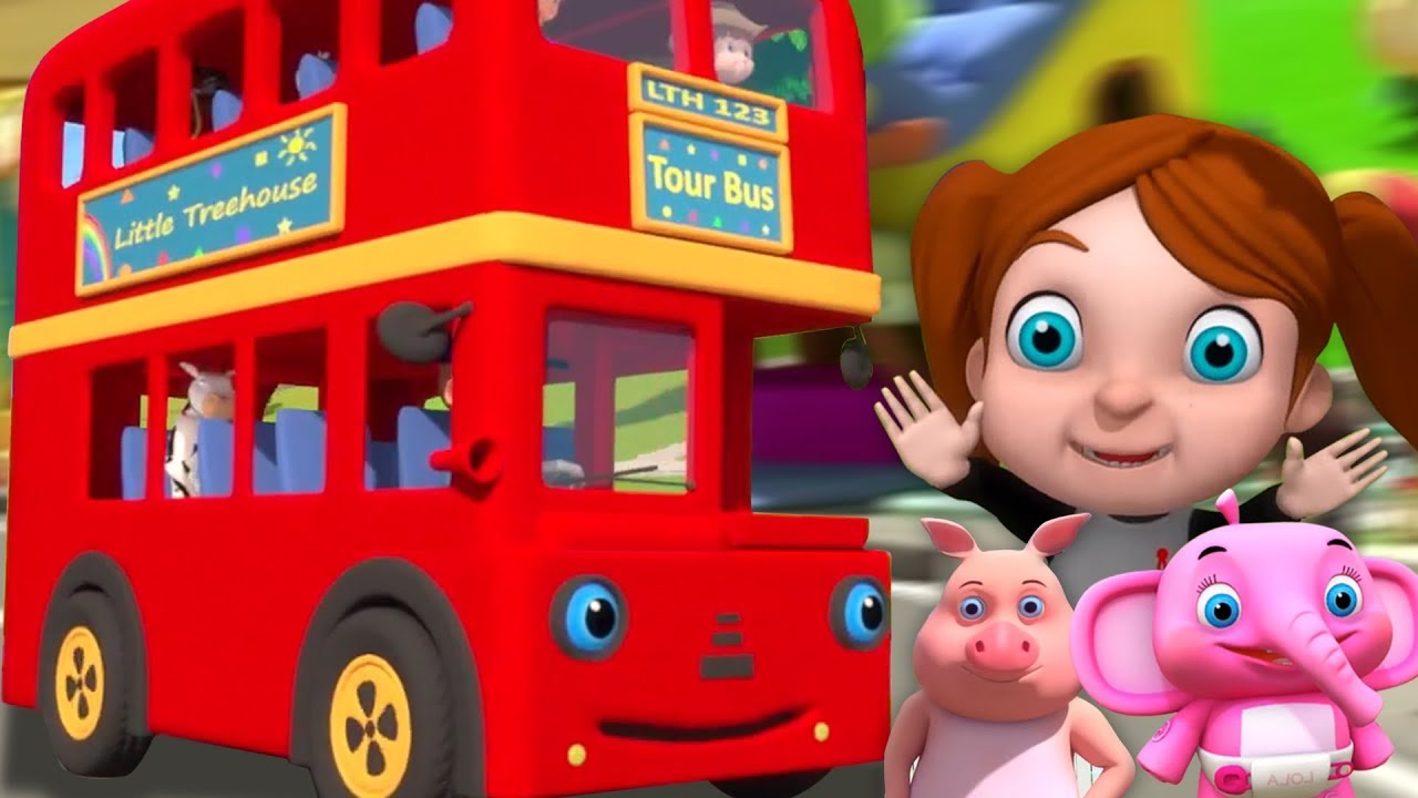 Red Wheels On The Bus | Kindergarten Nursery Rhymes | Videos For ...
