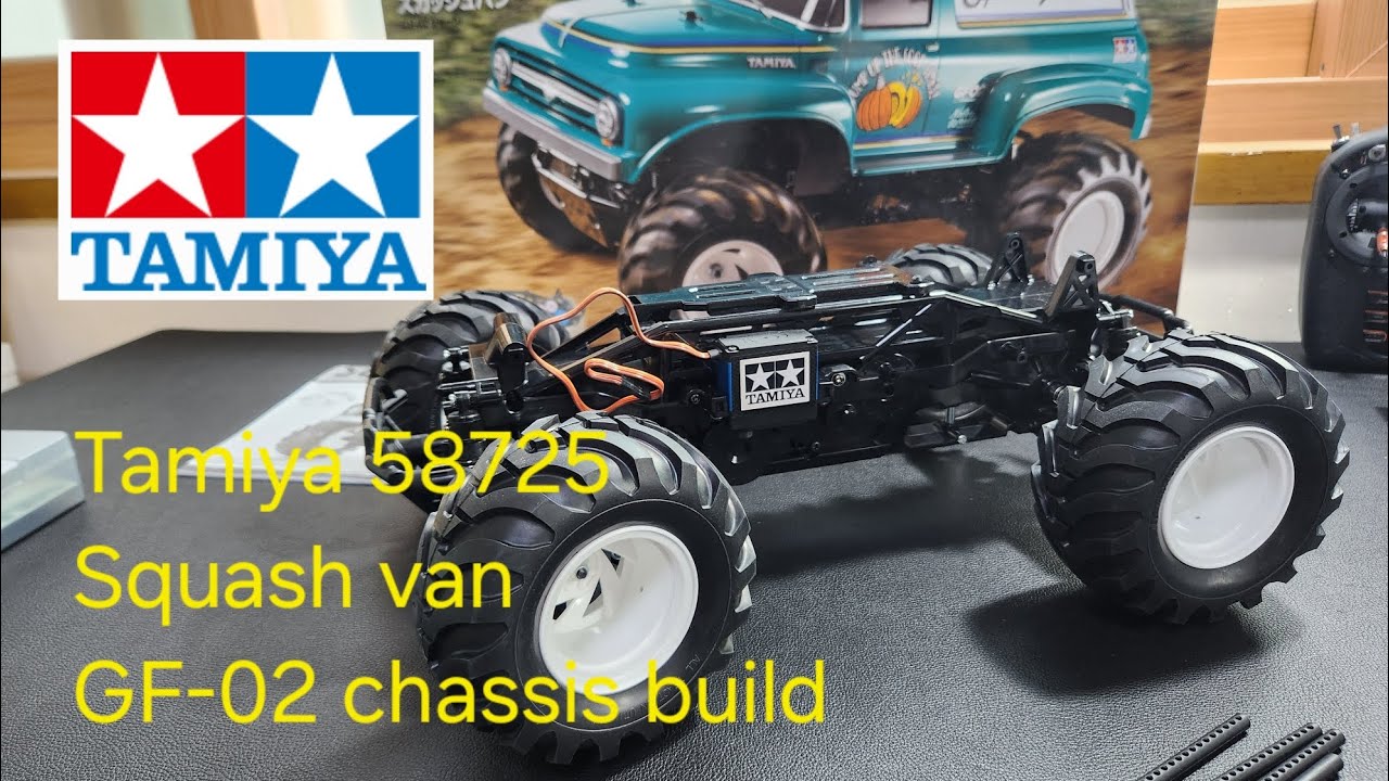 Tamiya 58725 Squash van GF02 chassis build - YouTube