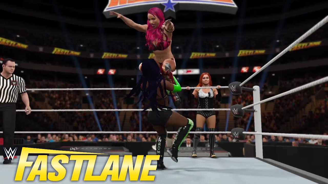 WWE 2K17 - Sasha Banks & Becky Lynch Vs Naomi & Tamina - Fastlane 2016 ...