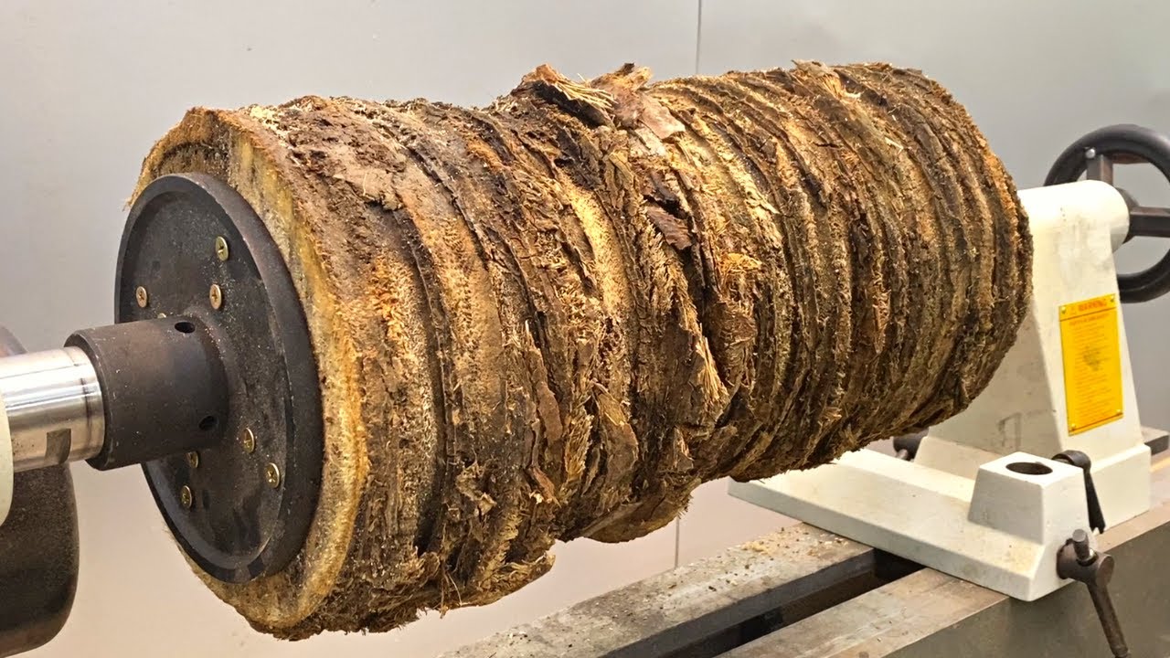 Woodturning // Making Flower Vases From Coconut Trees // The Skill Of A ...