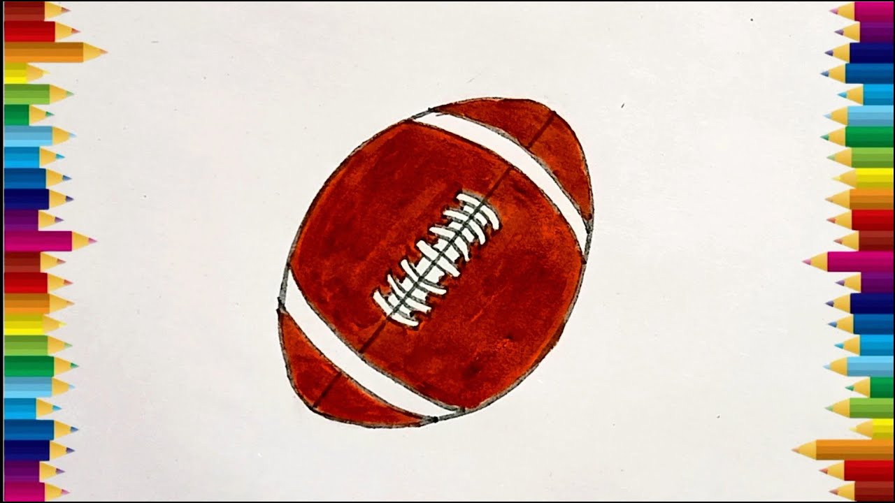 How to Draw Football 🏈 American Football Drawing 🎨 - YouTube