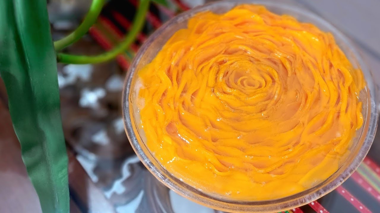 Puding Mangga / Mango Rose Pudding / Mango Rose Jelly Cake - YouTube