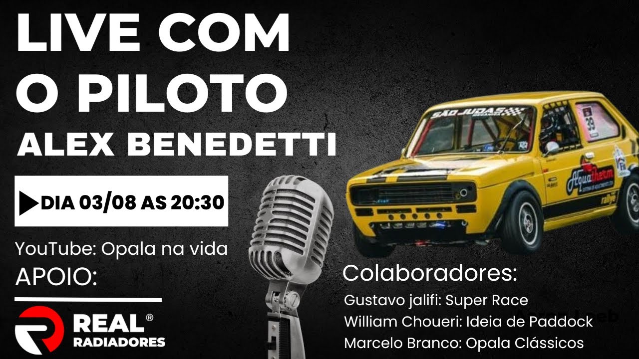 Live Com o Piloto Alex Benedetti - YouTube