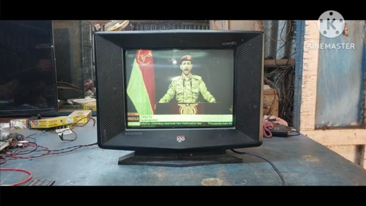 igo CRT TV, blue colour missing, red/green colour picture, and no sound ...