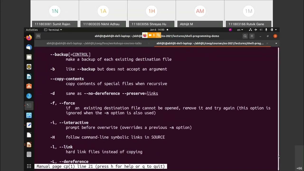 Lab, Shell Programming 2, 6 Jan, 130pm 20210106 0820 1 - YouTube