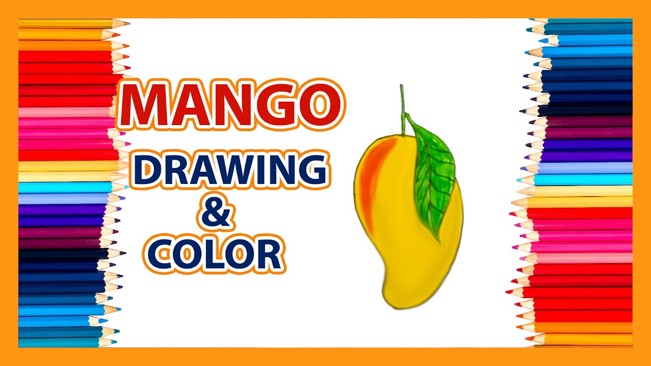 Mango drawing (colored markers) - YouTube