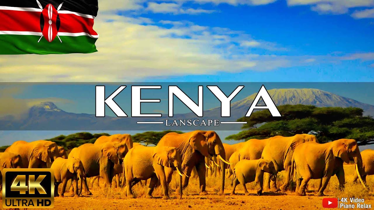 FLYING OVER KENYA (4K UHD) - Relaxing Music Along With Beautiful Nature ...