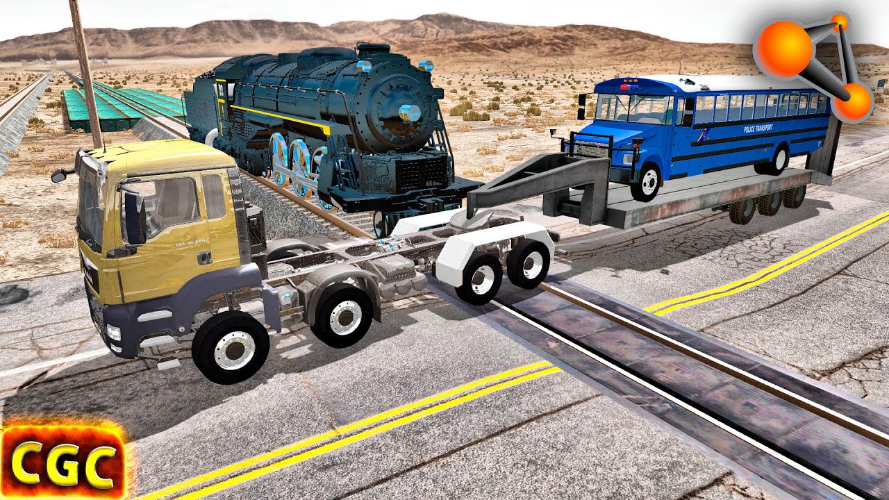 Steam train crashes #5 BeamNG Drive - YouTube