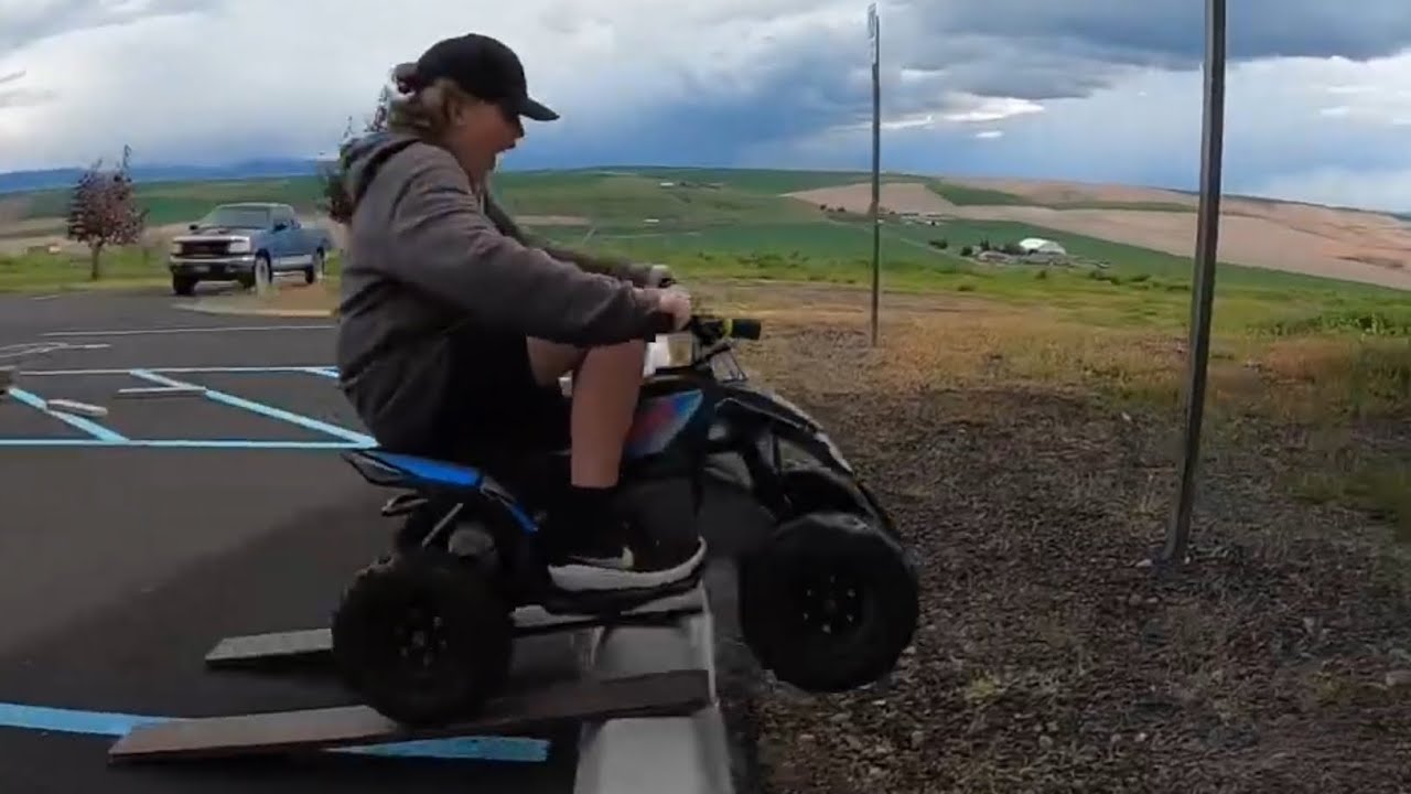 Riding My Bike and My Friend's SSR Quad - YouTube