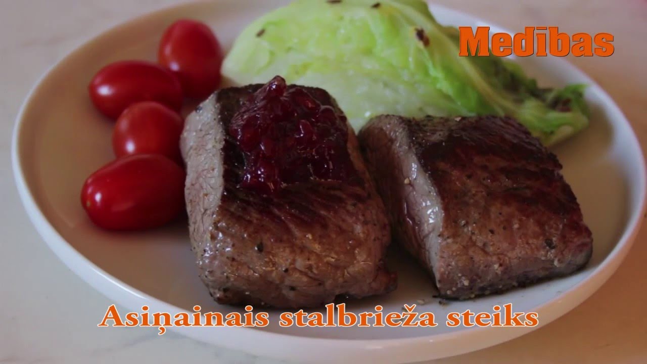RECEPTE: Brieža vai aļņa steiks - YouTube