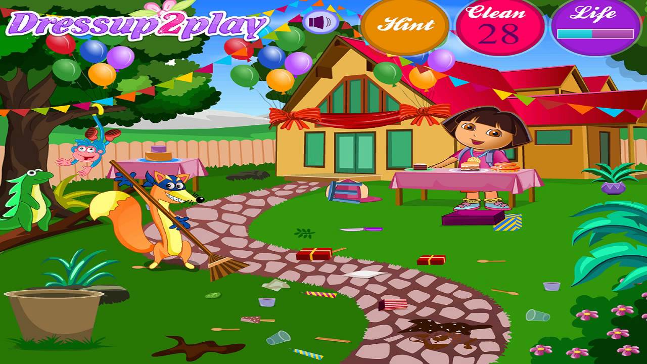 Dora Birthday Bash Cleaning - Dora The Explorer TV Program - Birthday ...
