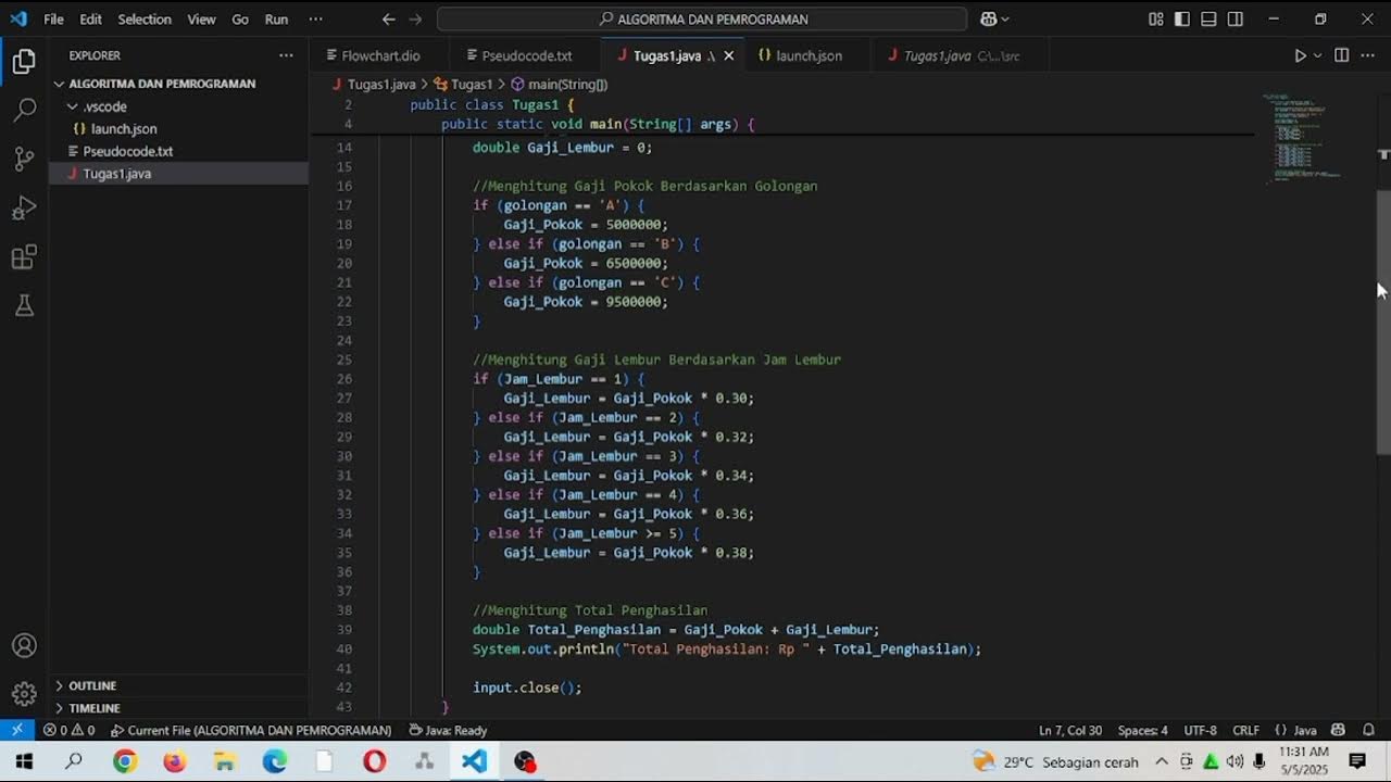 TUGAS 1 ALGORITMA DAN PEMROGRAMAN - YouTube