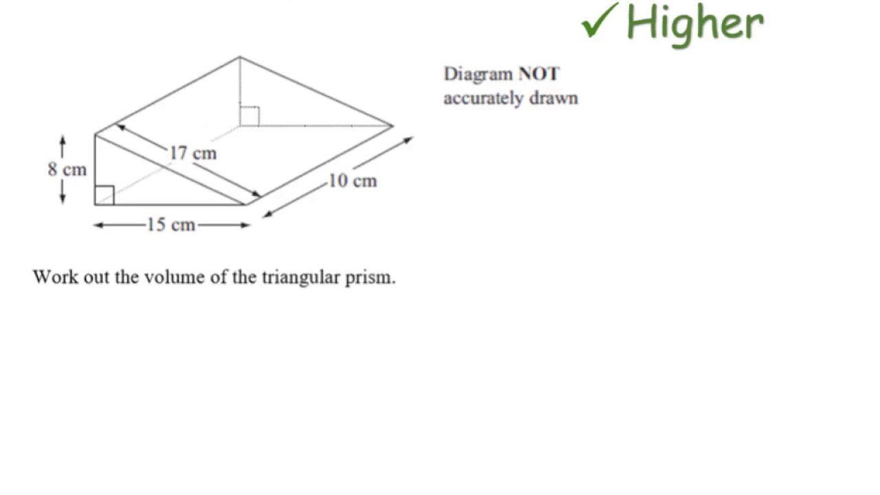 Volume of a prism | Foundation and Higher GCSE | JaggersMaths - YouTube
