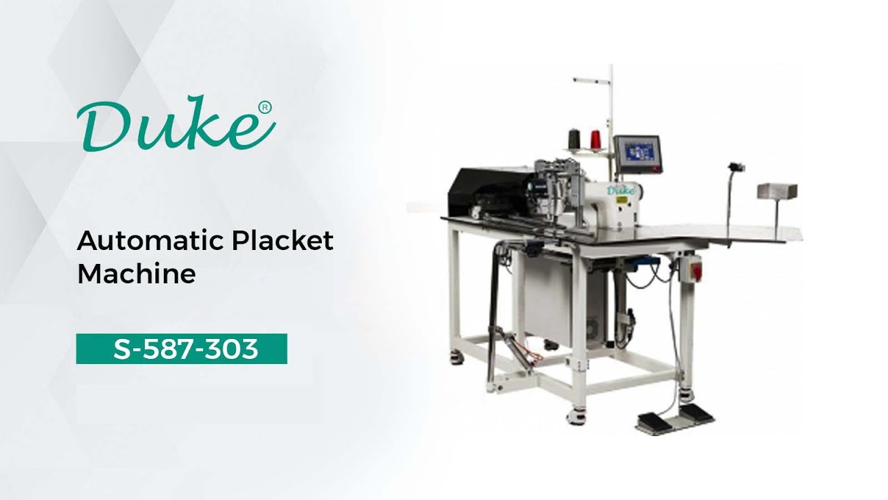Automatic Placket Machine | Duke S 587 303 | HCA - YouTube