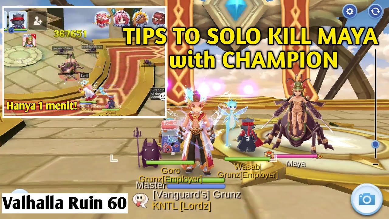 TIPS TO SOLO KILL MAYA - VALHALLA RUIN 60 (RAGNAROK M) - YouTube
