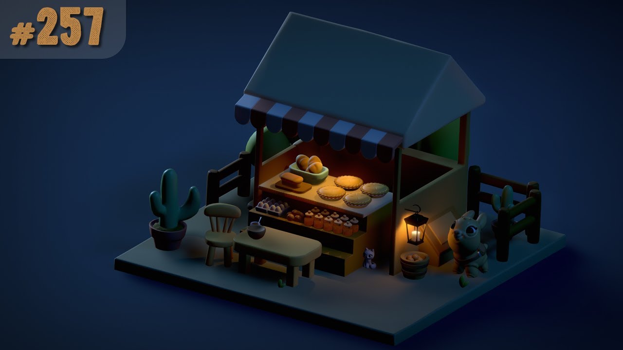 3D Isometric Country Stall Scene in Nomad Sculpt (Class Prep) - YouTube
