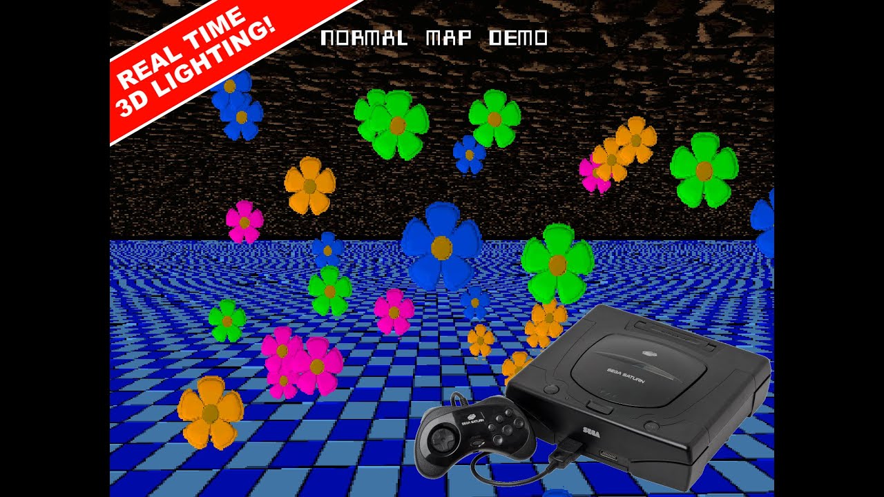 Sega Saturn Normal Mapping - 3 lights / 6 palettes! - YouTube