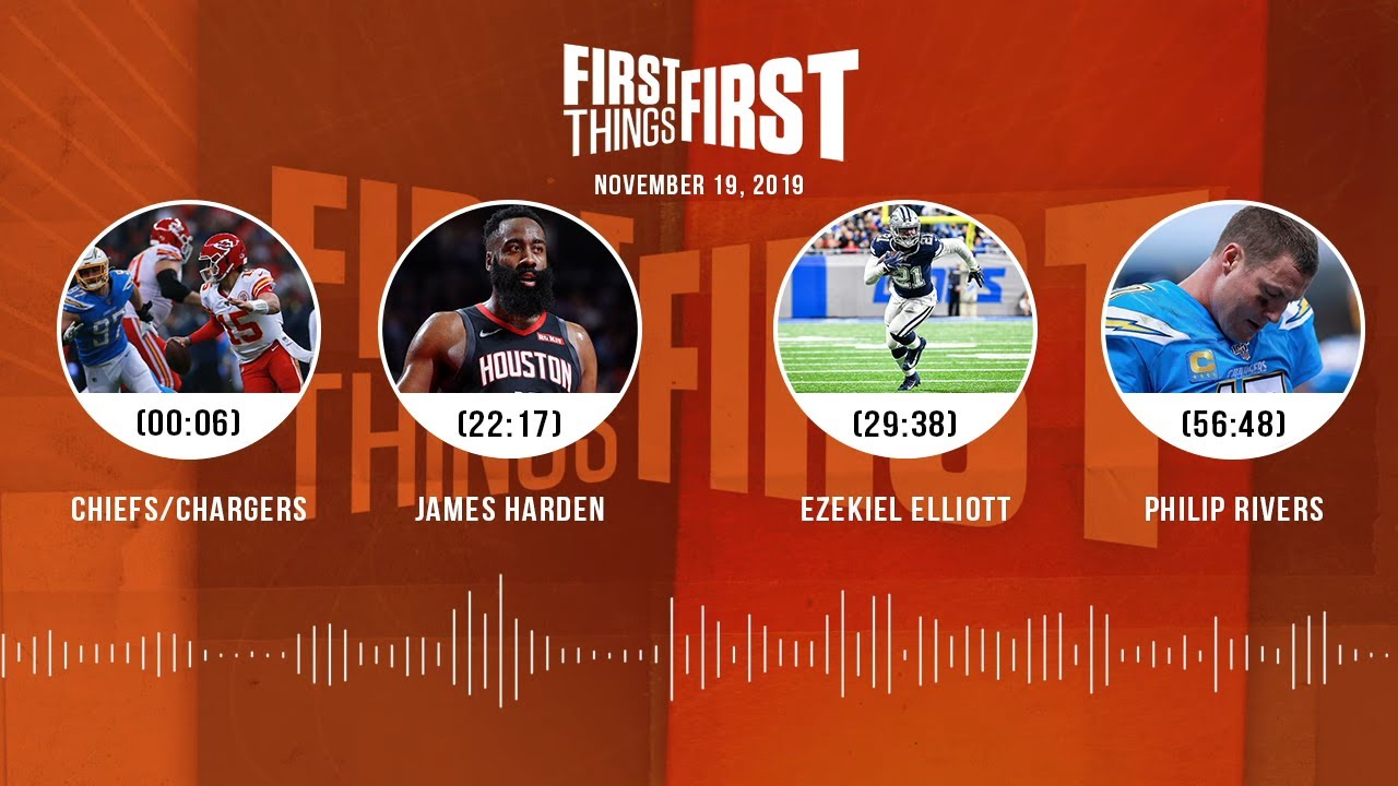 Chiefs/Chargers, James Harden, Zeke, Philip Rivers | FIRST THINGS FIRST ...