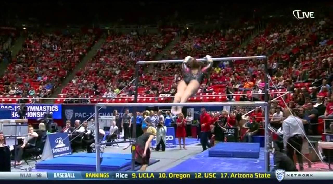 Baely Rowe (Utah) 2015 Uneven Bars Pac12 Championships 9.85 - YouTube