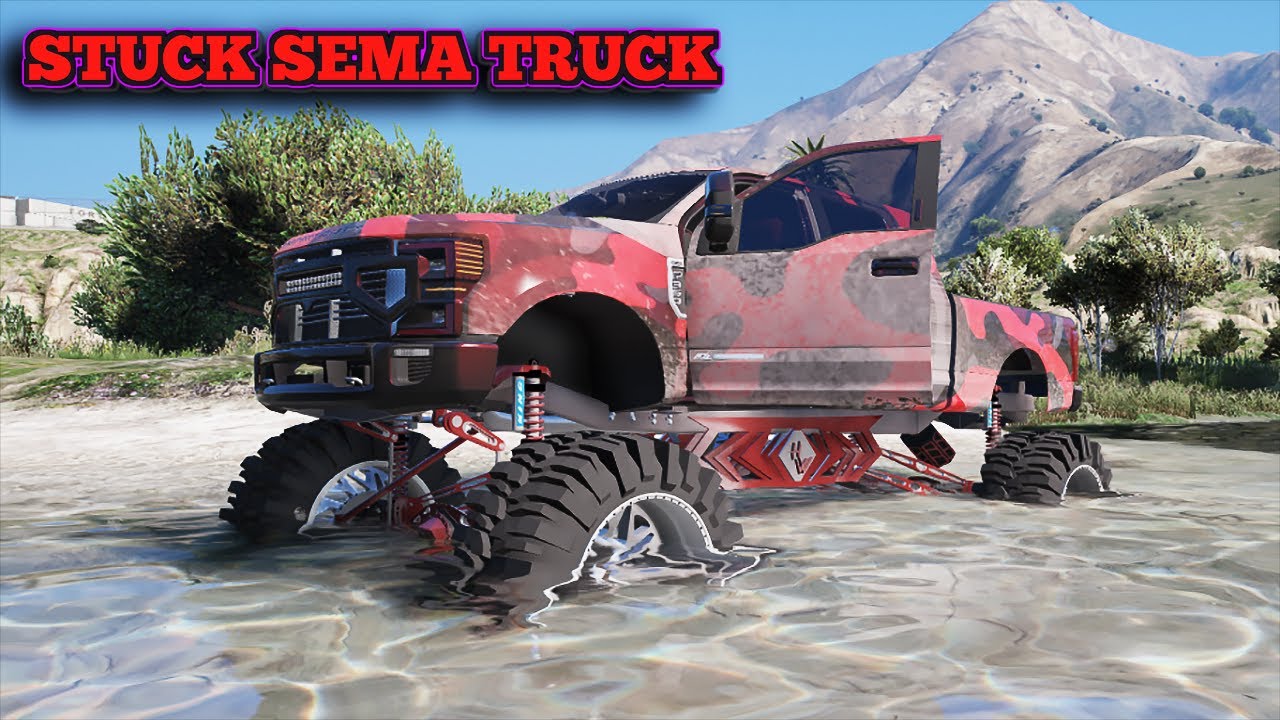 GTA RP - MUDDIN SEMA POWERSTROKE TRUCK GETS BURIED IN SWAMP! - YouTube