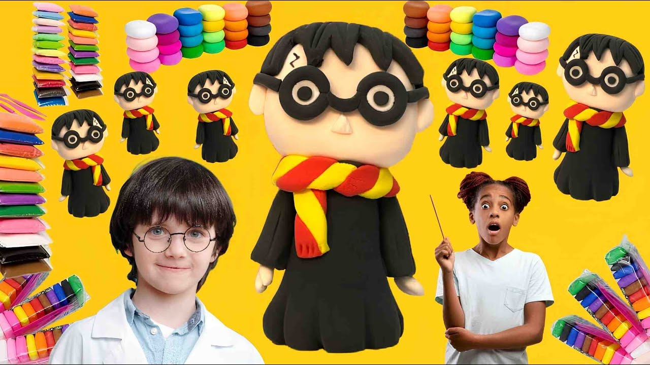 How To Make Harry Potter With Air Dry Clay | Super clay Harry Potter ...