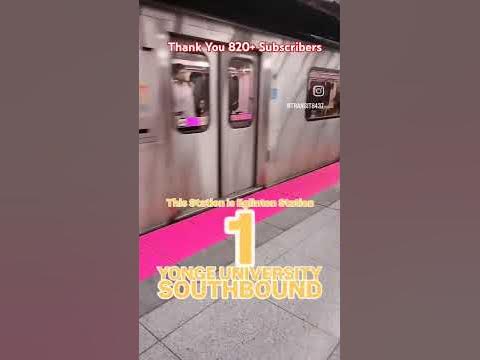 TORONTO Rocket Bombardier Train - Yonge University Line Southbound @GT_24 @OfficialTTCchannel ...