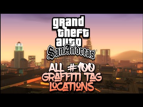 GTA San Andreas - All 100 Graffiti Tag Locations || Gameplay Walkthrough HD ITA