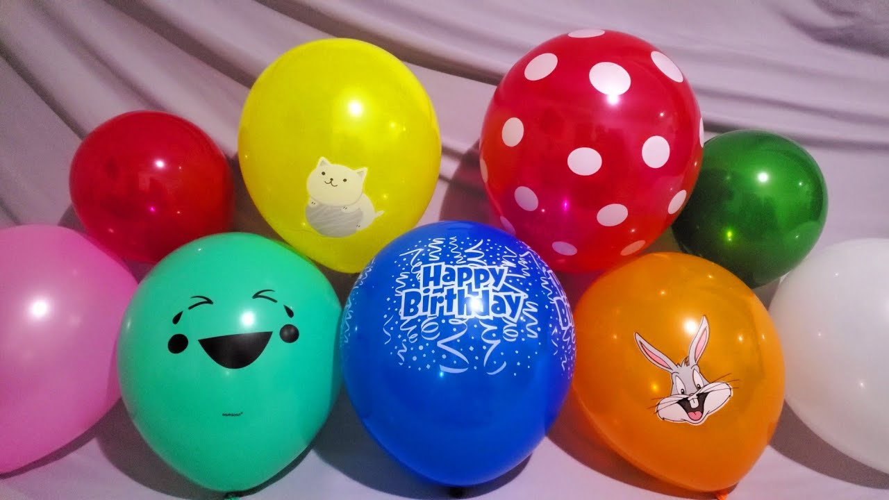 FUN BIRTHDAY BALLOONS POP PART 654!!! - YouTube
