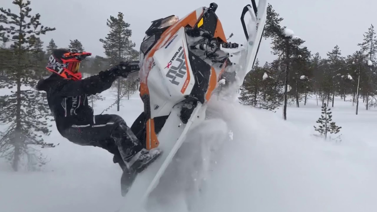 Snowmobiling In Sweden 2018 - YouTube