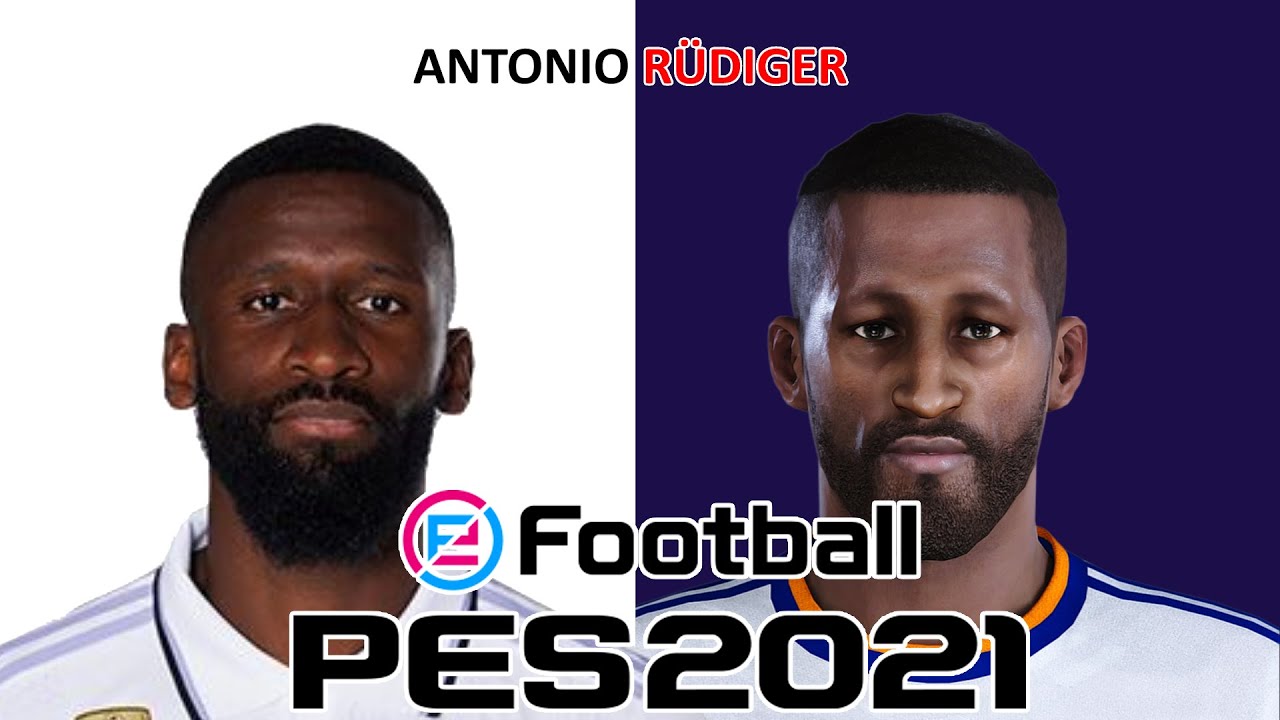 ANTONIO RÜDIGER | PES 2019/2020/2021 | FACE BUILD & STATS - YouTube