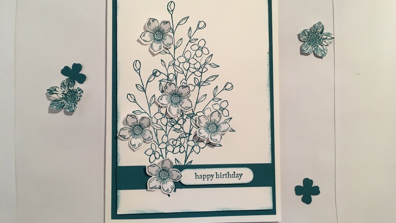Stampin Up Touches of Texture Card - YouTube