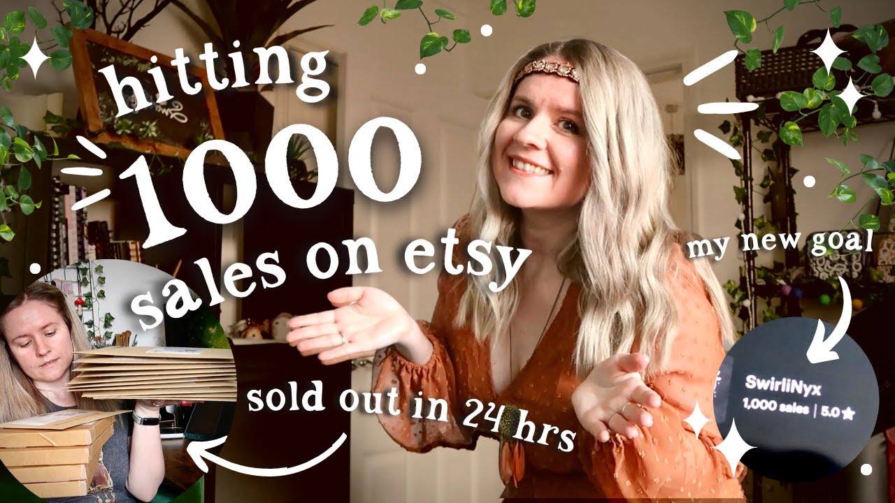 How I Got to 1000 Sales, What Sold Out in 24 Hours, Packing Etsy Orders ...