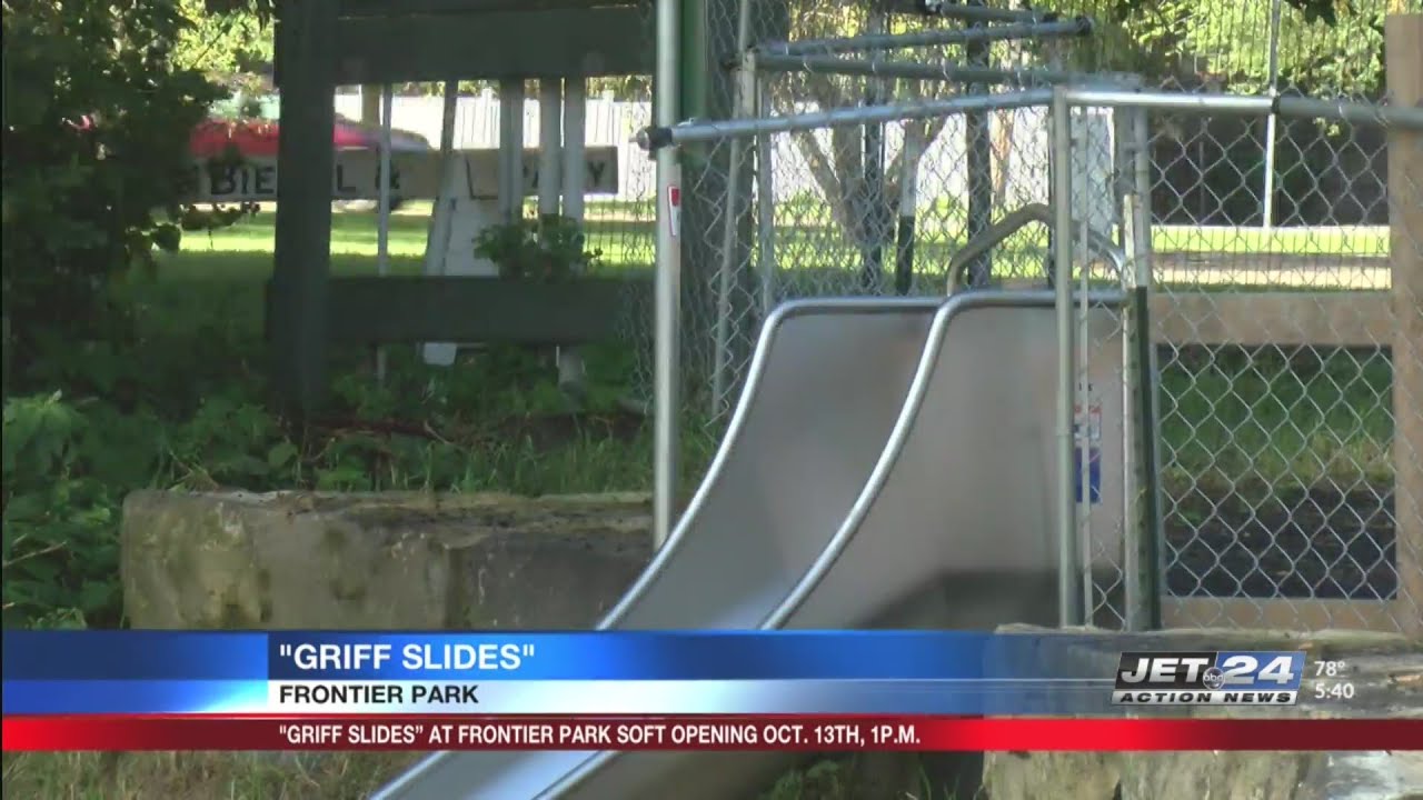 Griff Slides at Frontier Park soon to be open to public - YouTube