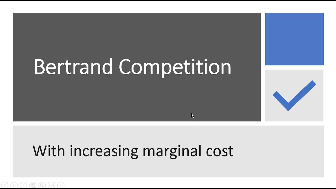 How to Solve for Bertrand Competition with Increasing Marginal Cost ...