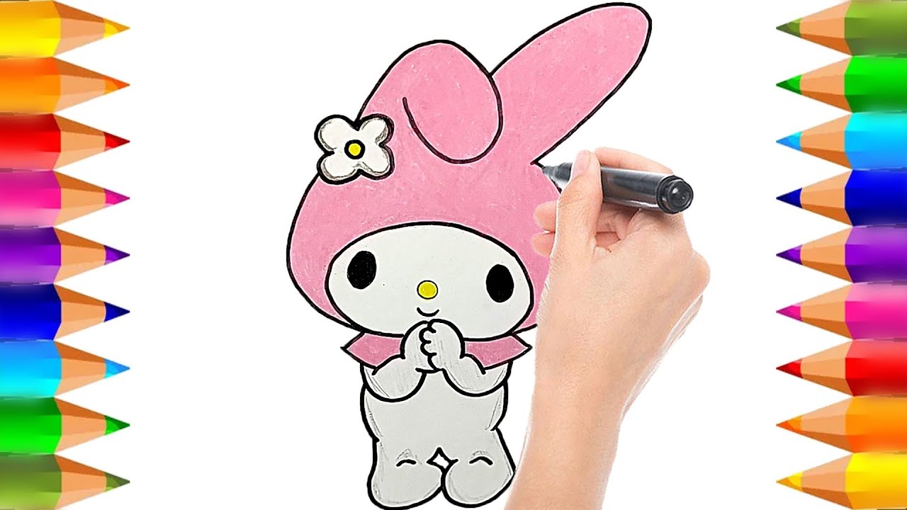 My Melody | Dibujo para Dibujar y Colorear | Dibujos para niños - YouTube
