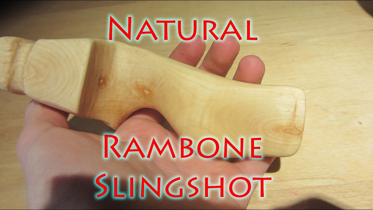 How To Carve A Natural Rambone Slingshot From A Tree Branch - YouTube
