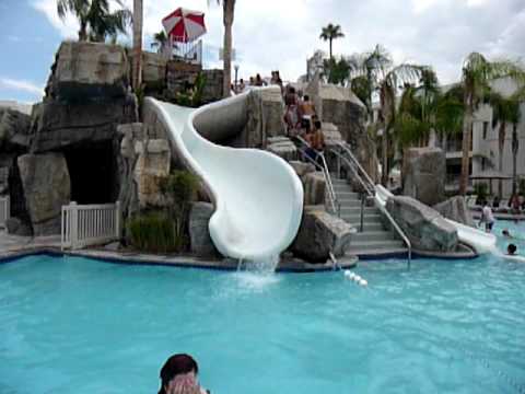 Screaming on the water slide in Palm Springs - YouTube