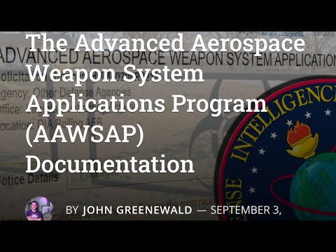 THE ADVANCED AEROSPACE WEAPON SYSTEM APPLICATION PROGRAM (AAWSAP) FOIAs ...