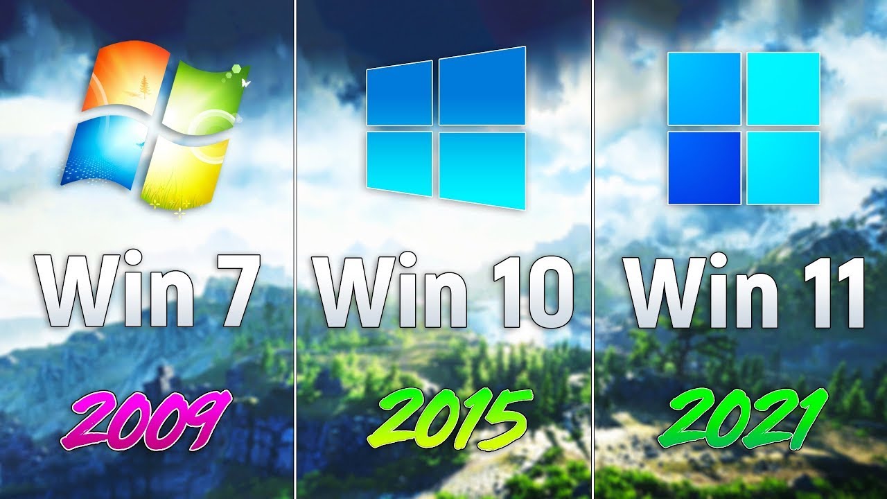 Windows 7 vs Windows 10 vs Windows 11 - Gaming - YouTube