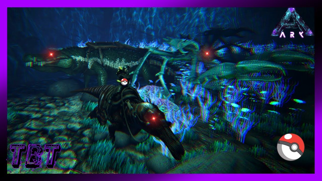 Pokemon Battles in The Hidden Grotto Cave! ARK Aberration Let's Play Ep ...