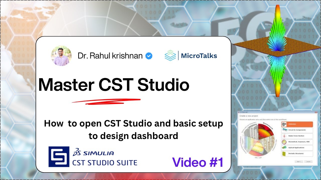 How to open CST Studio and basic setup to design dashboard (video#1 ...
