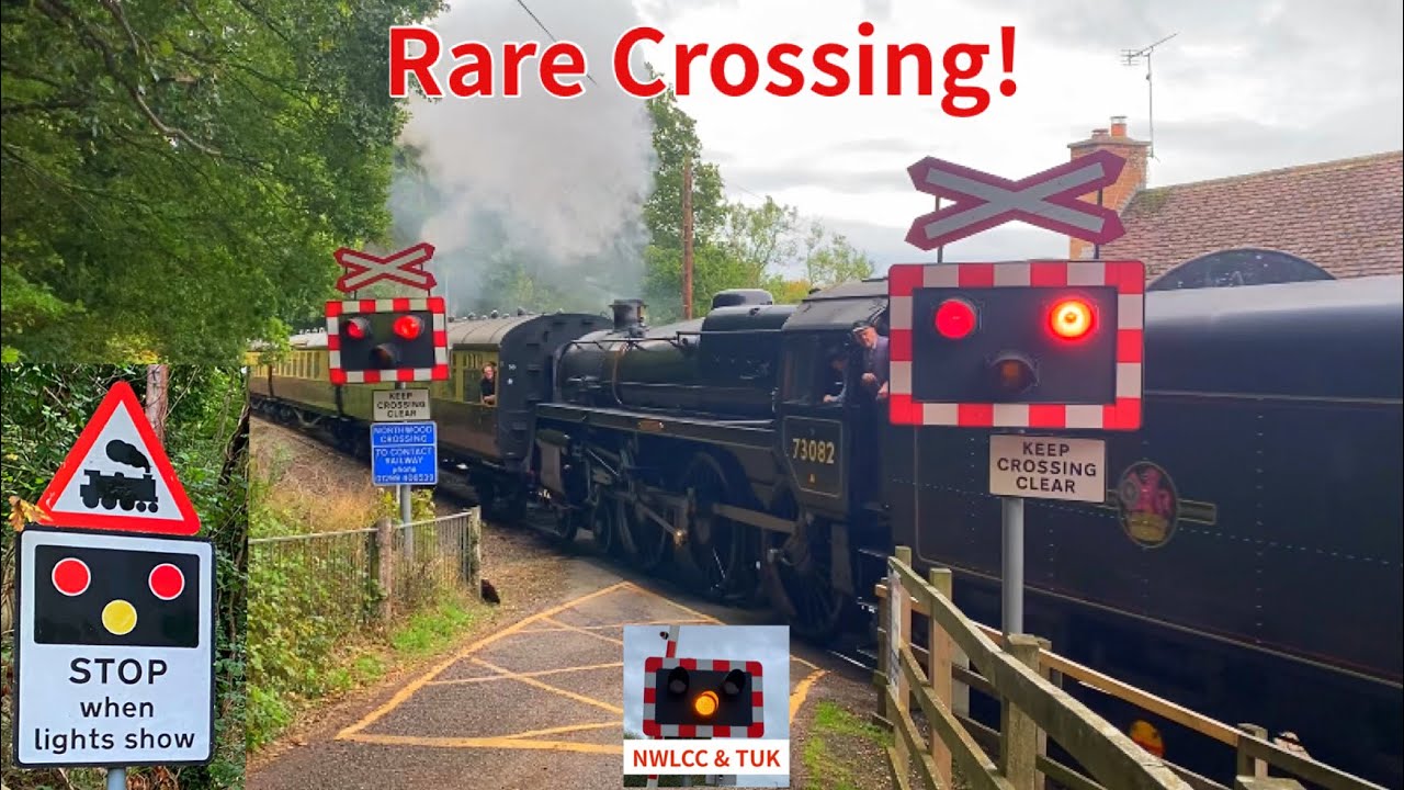 (Rare Crossing on Heritage Railway) Northwood Level Crossing, Severn ...