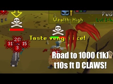 Road to 1k (1000) T10S #8 - FT D CLAWS! - OSRS PK commentary!